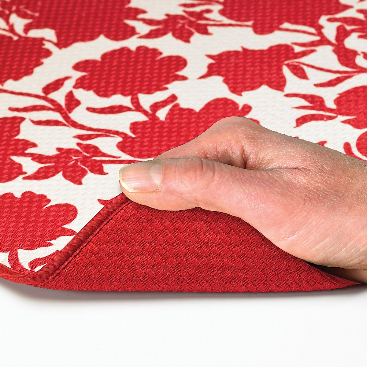 The Original Red Floral Dish Drying Mat