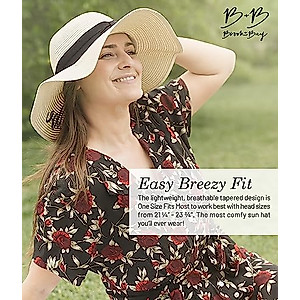 Brook + Bay Embroidered Summer Hats for Bachelorette Party - Floppy Sun Hats for Bridal Shower - Women Beach & Vacation Hat Hello Sunshine