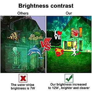 Christmas Projector Lights Outdoor, LED Holiday Projector Night Lights Waterproof with Remote Control & Timer for Christmas, Halloween, Party, Yard Garden Decorations