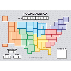 Gamewright Rolling America, The Star Spangled Dice Action Game Multi-colored, 5",96 months to 192 months