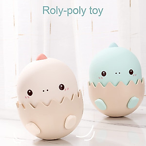 Dinosaur Night Light - Nightlight for Baby Nursery Cute Touch Egg Lamp Silicone LED Light Color Changing Squishy Light with USB Rechargeable for Kids Baby Boys Girls Toddlers Bedroom (Green color)