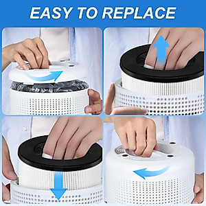 2-pack M02 Replacement Filter Compatible with MOOKA M02 Air Purifier, Pre-Filter+H13 True HEPA Filter+ High-Efficiency Activated Carbon Filter, 3 Stages Filtration System Filter