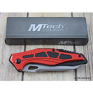 Mtech Tactical Stainless Steel Open Folding Pocket Knife With Clip - 7.75 Inch Outdoor Survival Hunting Knife for Camping by Survival Steel