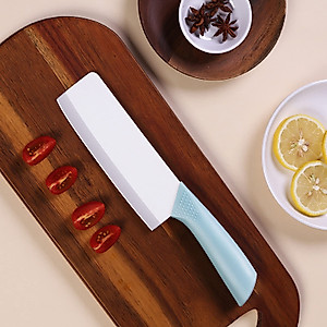 UDODEY Ceramic Knife 6-Inch Fruit Knives 6 inch Sturdy durable sharp Vegetable Cleavers Blue kitchenware