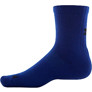 Under Armour Standard 3-Maker Mid-Crew Socks, 3-Pairs, Bauhaus Blue Assorted, Large