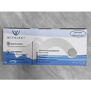 Bidet Attachment for Toilet - WITHLENT Left Hand Bidet Ultra-Slimt Non-Electric Dual Nozzle (Frontal & Rear Wash) Adjustable Water Pressure, Water Bidet Toilet Seat Attachment,Easy to Install (Silver)