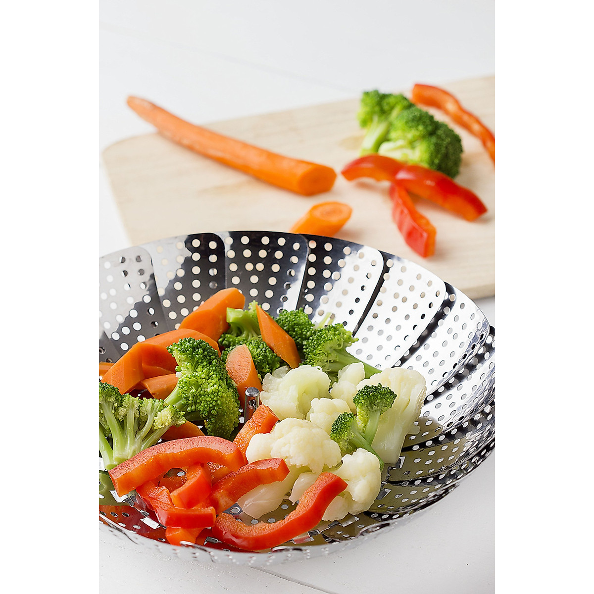 Sunsella Vegetable Steamer - 5.3" to 9.3" - 100% Stainless Steel