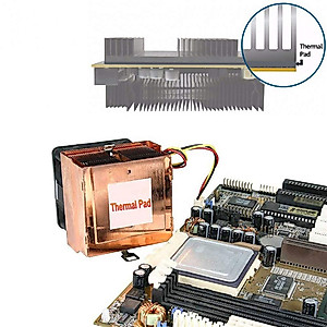 12W/mK Thermal Pad, 100x100x1mm Non Conductive Lnsulated Heat Resistant High Temperature Resistant Silicone Thermal Pads for Mining Motherboard Laptop Heatsink CPU GPU LED SSD IC SMD Cooler