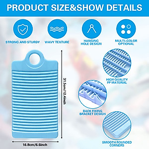 MZD Plastic Mini Washboard Washing Board for Kids Shirts Clean Laundry Lime Washboard for Laundry (pink)