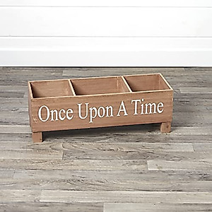 The Lakeside Collection Children's Storage - 3 Bin Toy Storage for Nursery or Bedroom - Brown