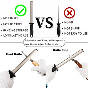 capuca Farrier Tools Horse Hoof Trimmers - 64PCS Goat Hoof Trimmers Kit 8 Inch Hoof Rasp Nippers Pick Knife Cutter Buffer Hammer Brushes with Hoof Knife Sharpener for Pigs