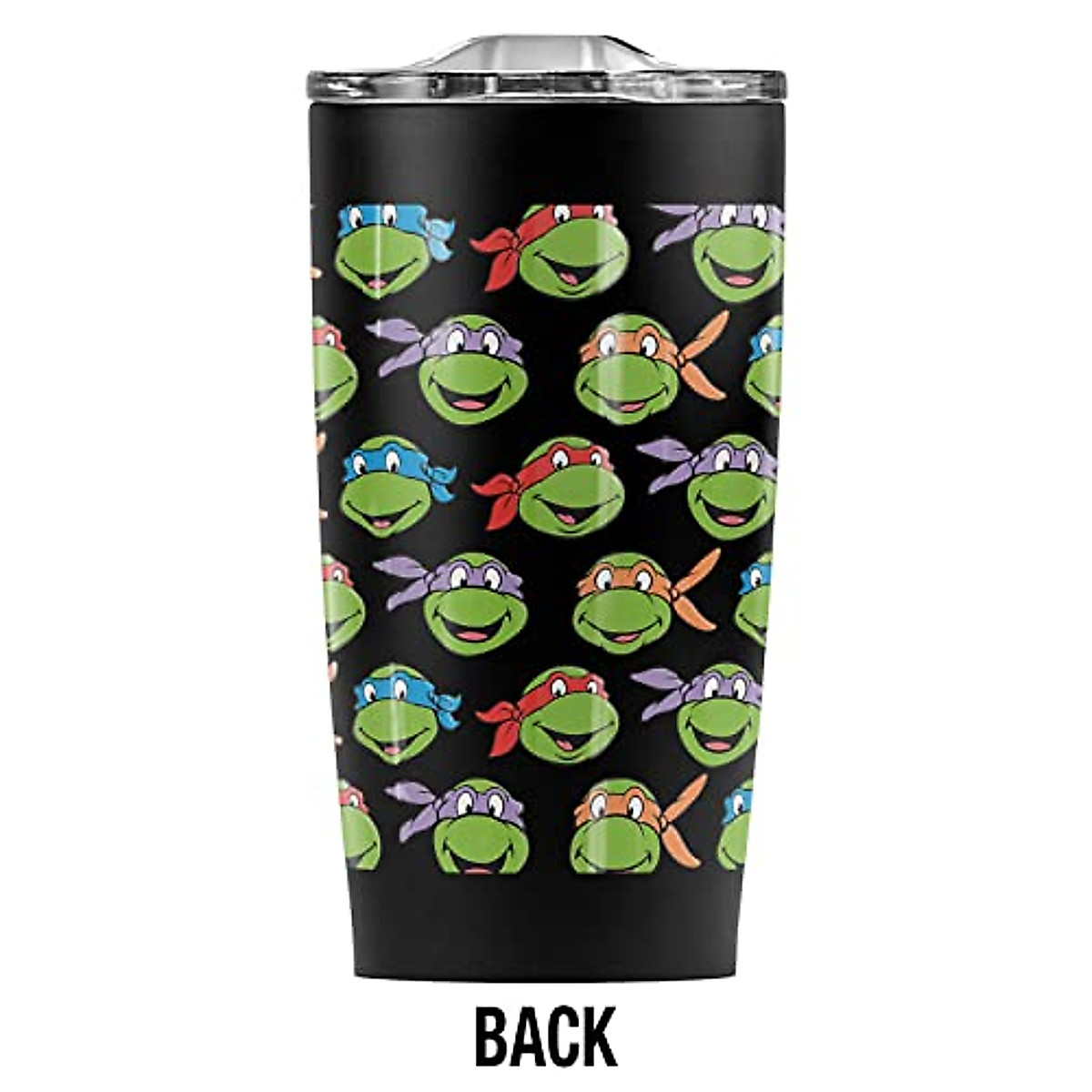 Logovision Teenage Mutant Ninja Turtles TMNT Turtle Heads Stainless Steel 20 oz Travel Tumbler, Vacuum Insulated & Double Wall with Leakproof Sliding Lid