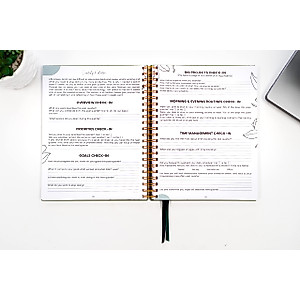 52-Weeks Undated, Time Blocking Planner, Increase Productivity and Improve Time Management, Set Annual & Monthly Goals, Hardcover, Wire Bound, Instructions on How to Time Block (White Matte)