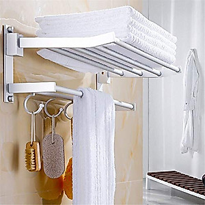 Bathroom Shelf Organizer Shower Wall Mounting Rack Caddy Hooks Storage