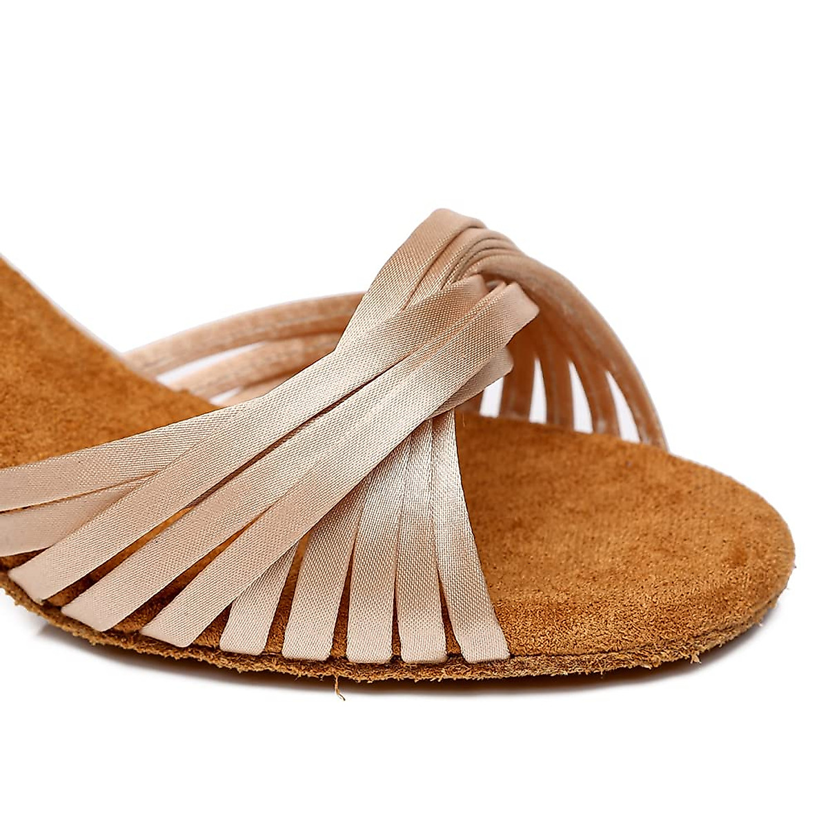 VCIXXVCE Women Latin Dance Shoes Satin Professional Ballroom Salsa Practice Performance Dancing Shoes,YCL255-6,Pink,10 B(M) US