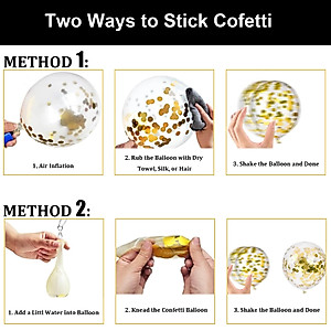 144pcs Black and Gold Balloons Arch Kit, Black Gold Confetti Balloons for Birthday Graduation Retirement anniversary Party Decorations Balloon Garland Kit for New Years Eve Decor