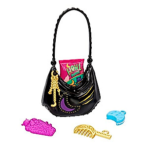 Monster High Doll, Clawdeen Wolf with Purple Streaked Hair in Signature Look with Fashion Accessories & Pet Dog Crescent