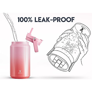 Meoky 50 oz Tumbler with Handle, Stainless Steel Vacuum Insulated Water Bottle, Keeps Cold for 36 Hours, 100% Leak Proof, BPA-free, Non-slip Base (Flamingo)