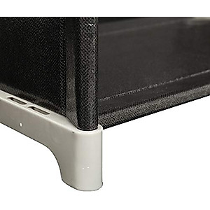 Realremhai Storage Shelf Black Assembled 3 Tiers 9 Compartments