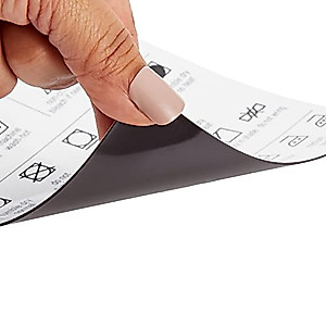 Talented Kitchen Magnetic Laundry Symbols Guide, Magnet White Vinyl Laundry Care Guide Sign for Washing, Drying, Ironing, and Dry Clean, Laundry Room (5 x 7 in)