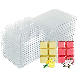 YYCH Wax Melt Molds - 100 Packs Clear Empty Plastic Wax Melt Clamshells for Wickless Wax Melt Candles