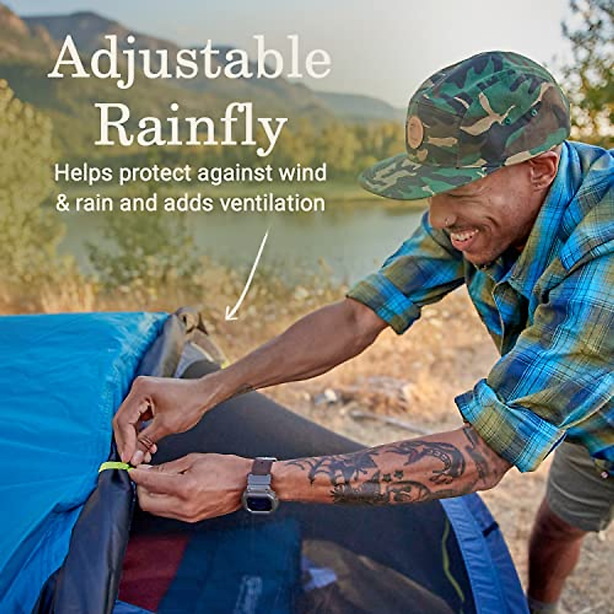 Coleman Pop-Up Camping Tent with Dark Room Technology, 2/4 Person Tent Sets Up in 10 Seconds & Blocks 90% of Sunlight, Includes Pre-Assembled Poles, Adjustable Rainfly, & Taped Floor Seams