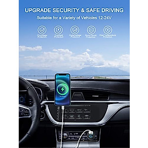 USB C Car Charger,QGeeM 42.5W Car Charger Adapter with Power Delivery & Quick Charge 3.0 USB Car Charger 2 Port Fast Charging Compatible for iPhone13/12/11 Pro/Max/XR/XS,iPad Pro/Air,Galaxy S21/10/9