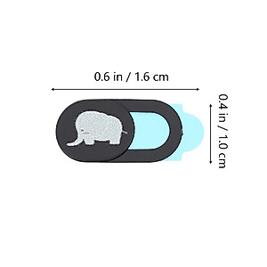 SOLUSTRE 2 pcs Elephant Pattern Webcam Slide Privacy Sliding Laptop Computer Tablet Cute Webcam Hider Accessory