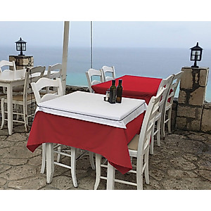 YLZYAA Tablecloth - 54 x 54 Inch -Red-Square Polyester Table Cloth, Wrinkle,Stain Resistant - Great for Buffet Table, Parties, Holiday Dinner & More