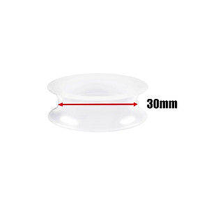 1 1/8" Inch (30mm) - White Silicone Double Flared Ear Plugs - Sold as a Pair