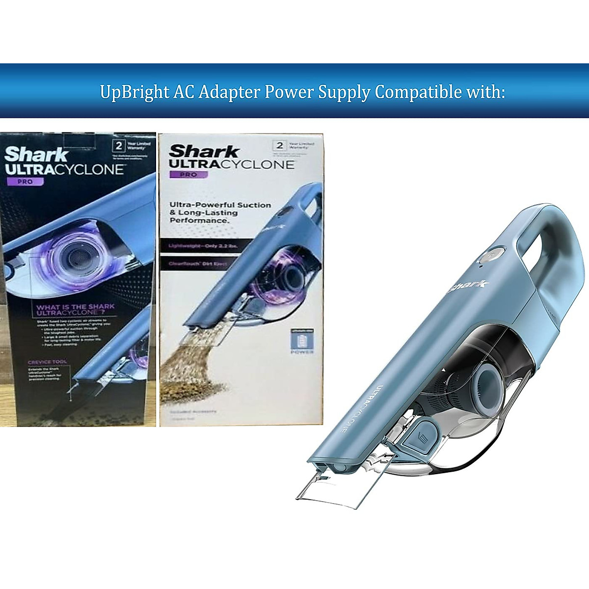 UpBright 9.6V AC/DC Adapter Compatible with Shark CH900WM 14 CH900WM14 U4 CH900WMU4 CH900 CH900C 7.2V Li-ion Battery UltraCyclone Pro Cordless Handheld Vacuum XSKDKCH900 Power Supply Cord Charger PSU