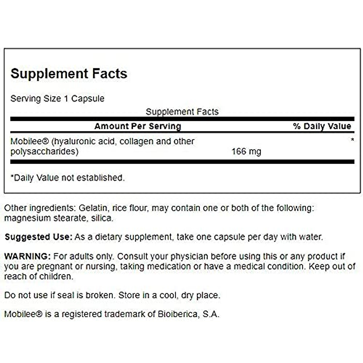 Swanson Hyaluronic Acid Complex 166 mg 60 Caps 2 Pack