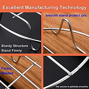 Wotermly 5 Pack Round Cooling Racks Set, 6, 7, 8, 9, 10 inch Air Fryer Rack Steamer Rack Baking Rack Stainless Steel Cake Pan for Baking Canning Cooking Lifting Food in Pots