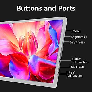 14” Dual Laptop Monitor Extender- FHD 1080P IPS Portable Screen Extender with USB-C & Mini HDMI Port, Plug & Play, Easy to Carry, Lightweight Side Screen for 14-17.3” Laptops, Switch, Xbox