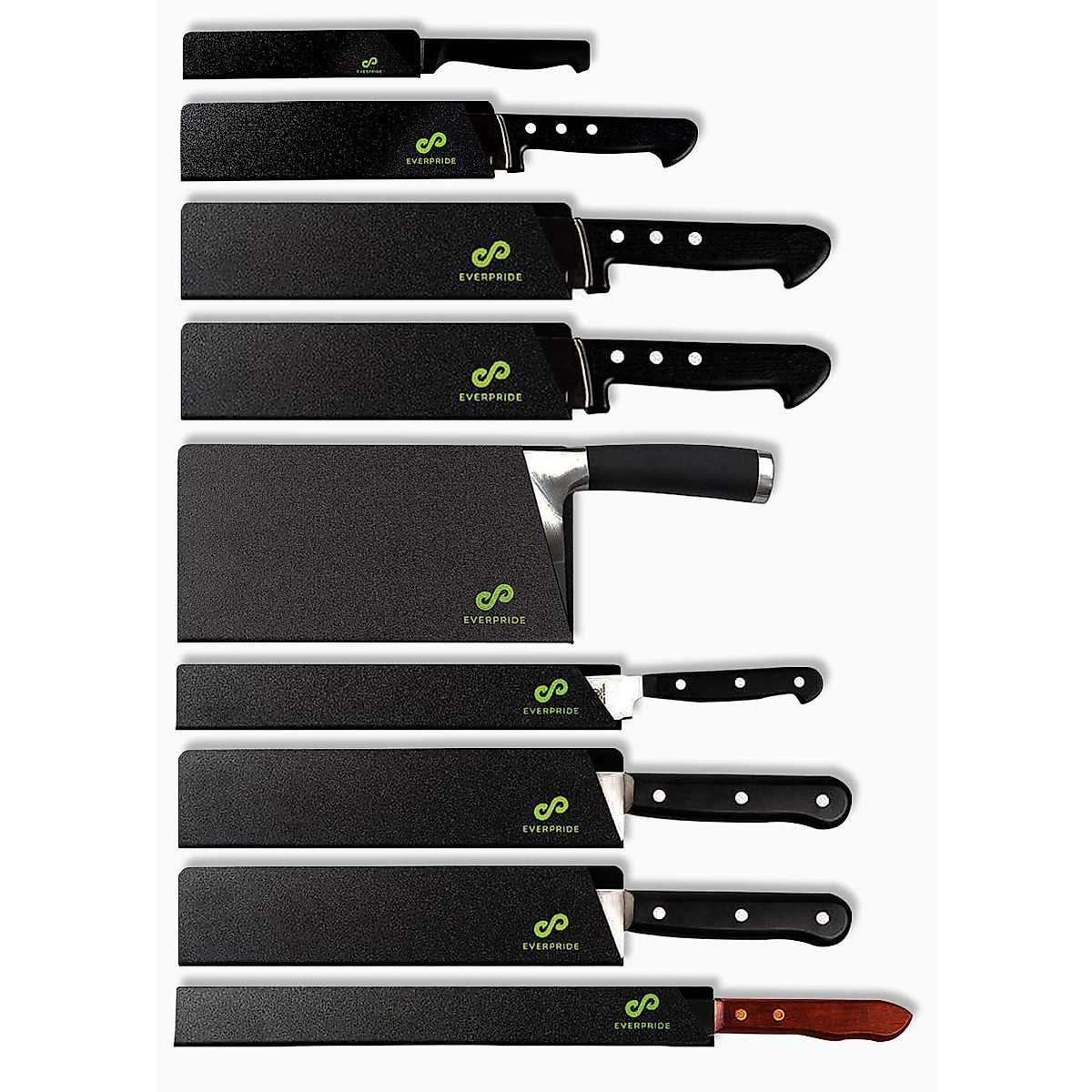 EVERPRIDE 9-Piece Knife Guard Set, Universal Blade Cover Sheaths for Chef and Kitchen Knives – Durable Knife Edge Guards Include Multiple Sizes to Protect Your Full Set of Knives - Knives Not Included