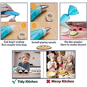 Silicone Baking Mat Set Rolling Pin Non Stick Dough Baking Sheet Pastry Mat Set for Cookie Macaroon Pizza Heat Resistant Non Slip Silicone Food Grade Sheets Mats Reusable Food Safe Liners