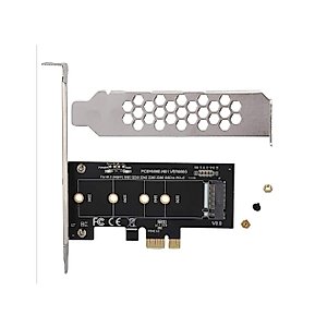 MZHOU NVME M.2 SSD M-Key to PCI-e 3.0 x1 Host Controller Expansion Card,Supports M2 NGFF PCI-e 3.0, 2.0 or 1.0, NVME or AHC 2280, 2260, 2242, 2230 Solid State Drives with Low Profile Bracket