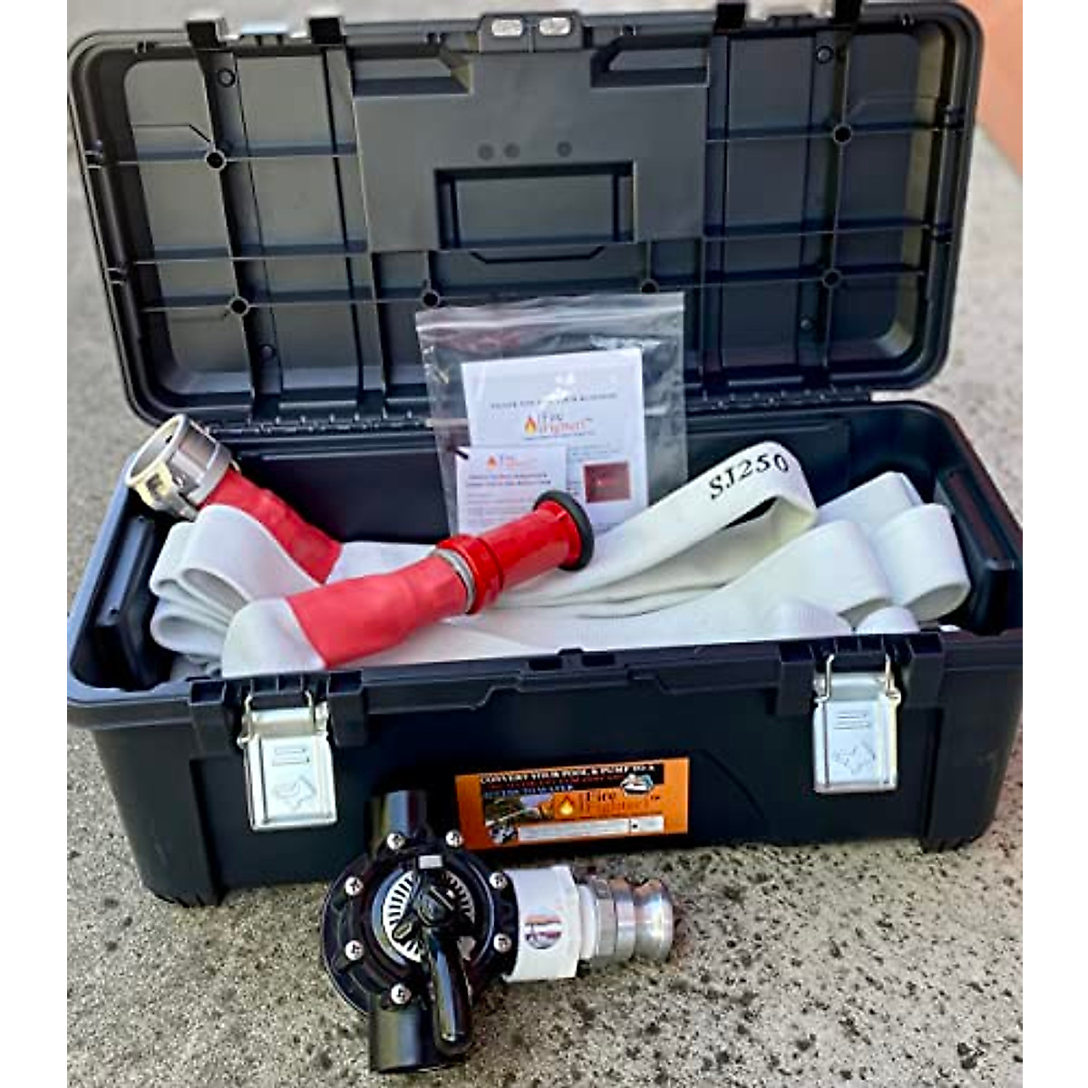 FireFighter1- Fire Hose for Pool Pumps Providing Instant Access to Pool Water During a Fire Emergency (100' FireFighter1 Hose (100 foot))