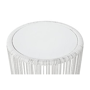 Signature Design by Ashley Mandarin Cape Casual All-weather Resin Wicker Outdoor Chairs with Table Set, Set of 3, White