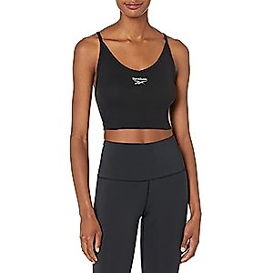 Reebok Classics Ribbed Tank Top, Black, M