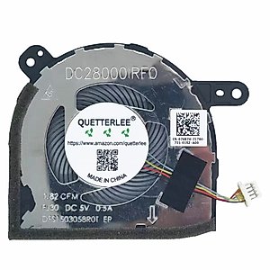 QUETTERLEE Replacement New Laptop CPU Cooling Fan for Dell Latitude 5280 5285 5290 2-in-1 Series 07487H 0HFV18 DFS1503058ROT FJ30 EG50040S1-C970-S9A DC28000IRFO DC5V 0.5A Fan