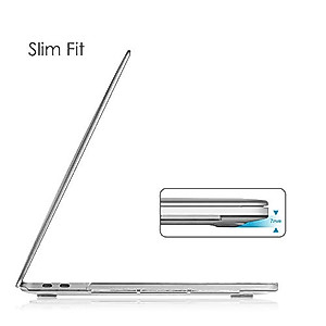 Fintie Case for MacBook Pro 13 Inch A2338(M2 M1) A2251 A2289 A2159 A1989 A1706 A1708 - Snap On Hard Shell Case Cover for MacBook Pro 13 2016-2022 Release with/Without Touch Bar, Crystal Clear