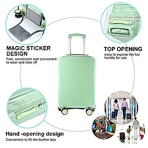 Mannikesi Luggage Cover Clear PVC Suitcase Covers Luggage Cover Protectors for Wheeled Suitcase (20/24/28 inch)