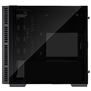 SilverStone Technology RL08BR-RGB Black and Red Micro-ATX Case with Tempered Glass Side Panel and 2 x120mm RGB Fans