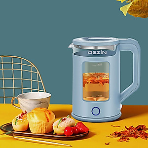 Dezin Electric Kettle with Keep Warm Function, BPA Free Window-Glass Double Wall Design Electric Tea Kettle, 1.5L Bicolor LEDHot Water Kettle with Auto Shut-Off and Boil Dry Protection for Coffee, Tea