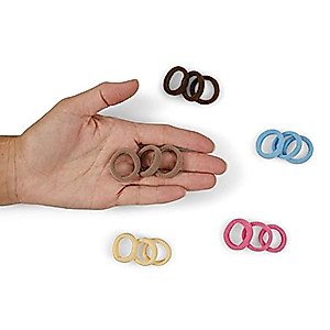 Heliums Small Hair Ties - Blonde - 1 Inch Seamless No-Damage Ponytail Holders for Kids, Braids and Thin Hair - 20 Count