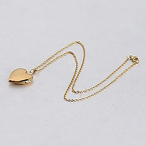 YALLNASL Gold Heart Locket Necklace for Women Adults with Picture Locket Pendant Photo Necklace Heart Locket Necklace that Holds Pictures Necklaces for Men Women Necklace Gift