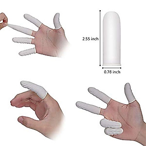 tifanso Finger Cots, Finger Covers Finger Protectors Fingertips Protector Disposable Medium Finger Gloves (Approx.210 PCS)