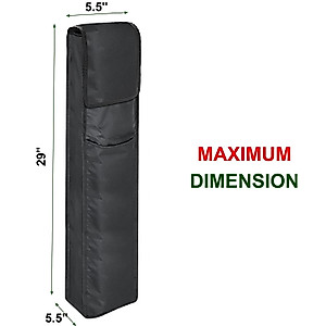 bruwaa 2 Psc Gift Wrapping Paper Organizer Storage Bag Containers with Pocket and Handles, 29" x 5.5" x 5.5", Black