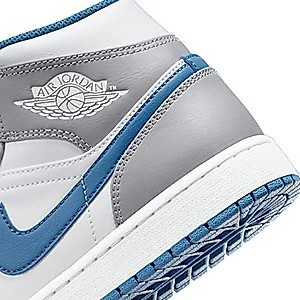 Nike Air Jordan 1 Mid Men's Shoes Cement Grey/White-True Blue DQ8426-014 12.5
